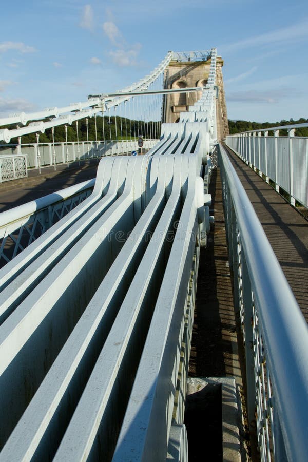 Suspension bridge. stock image. Image of stone, chain - 26182195