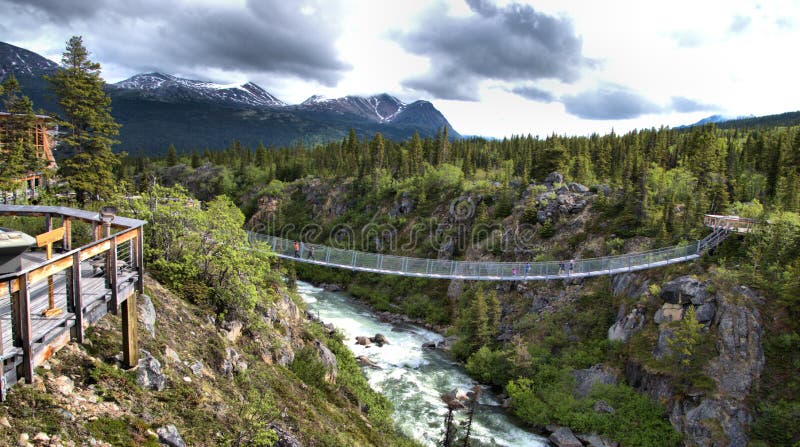 Suspension bridge stock image. Image of standing, icon - 73152427