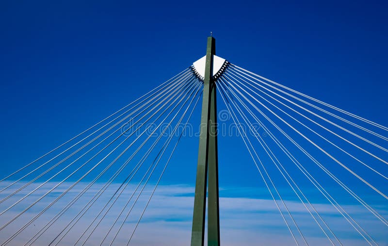 Modern Bridge Intersection Close Up Stock Image - Image of highway ...
