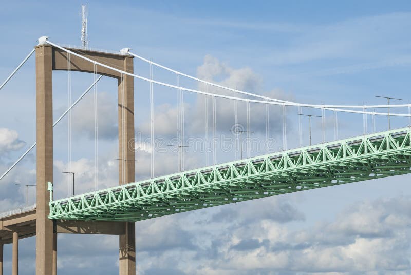 Suspension Bridge Construction Background Stock Image - Image of ...