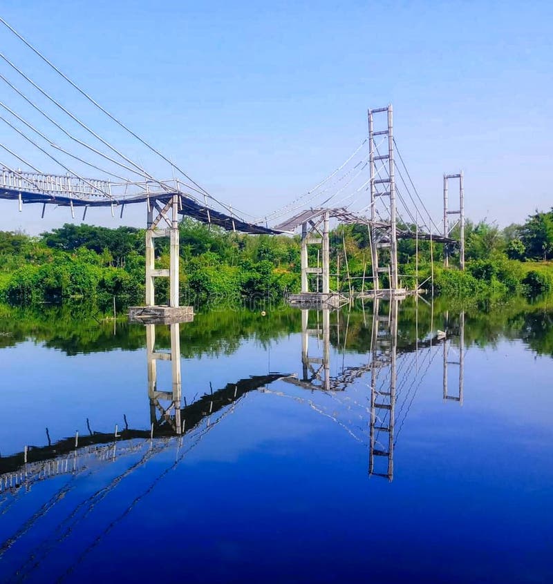 A Suspension Bridge that Extends for 150 Meters Stock Image - Image of ...