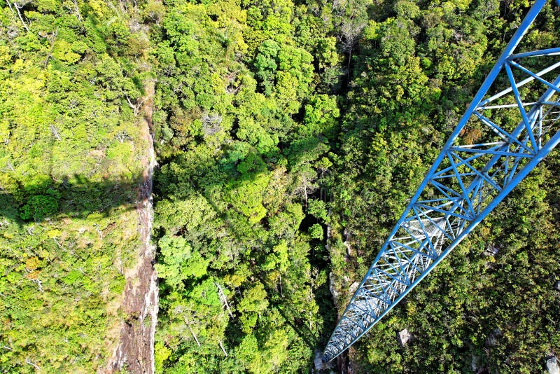 Suspension Bridge, Gunung Mat Cincang, Langkawi Stock Photo - Image of ...