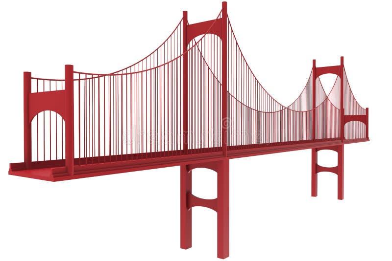 Suspension bridge stock illustration. Illustration of outdoors - 28246899