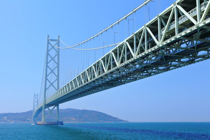 Akashi bridge stock image. Image of kinki, blue, design - 10644441