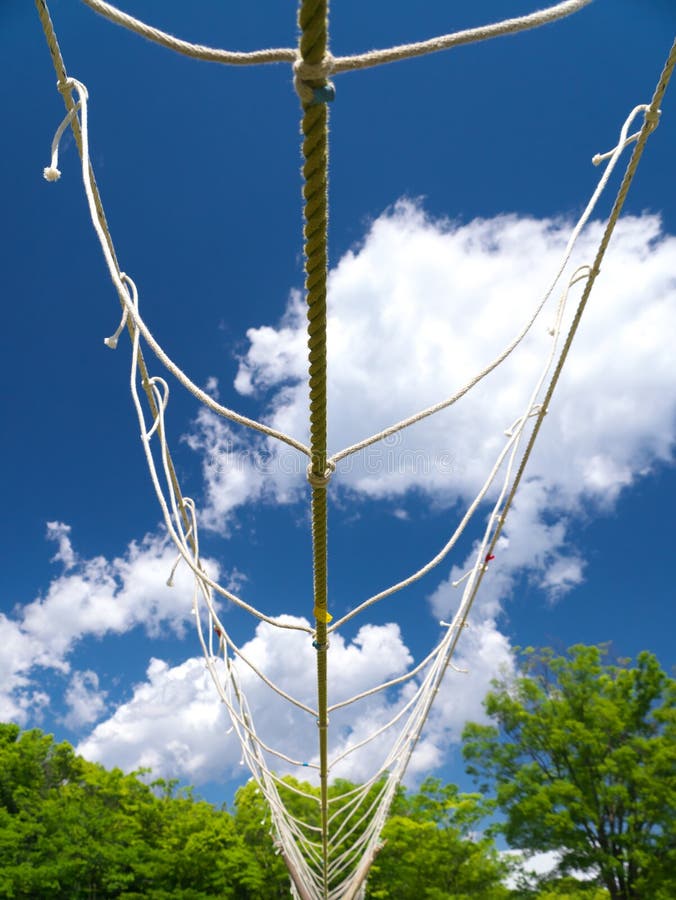 Suspension Bridge or Rope Bridge Stock Image - Image of knot, open ...