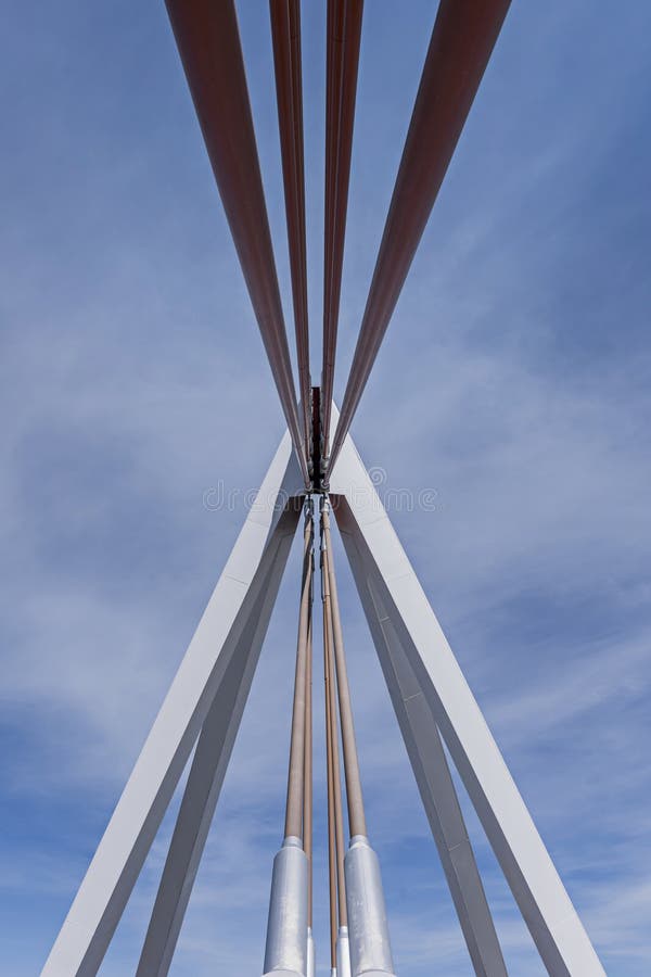 Suspension Cables and Structure of a Small Suspension Bridge with a ...