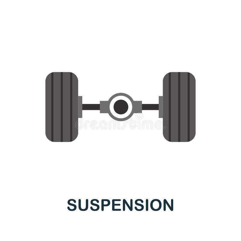 Suspension Flat Icon. Color Simple Element from Car Servise Collection ...