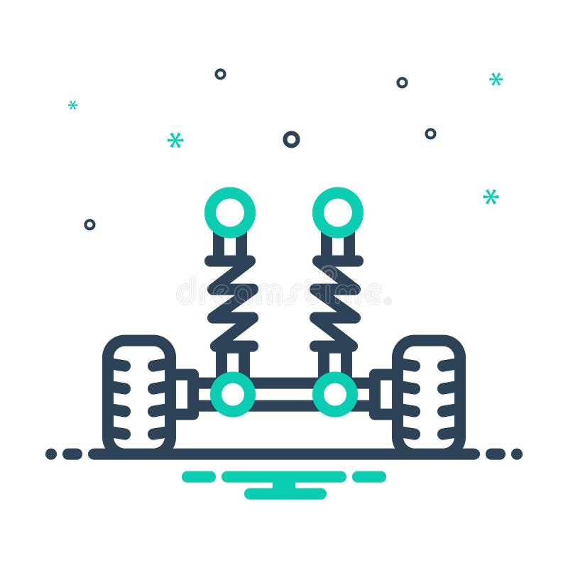 Mix Icon for Suspension, Break and Absorber Stock Illustration ...