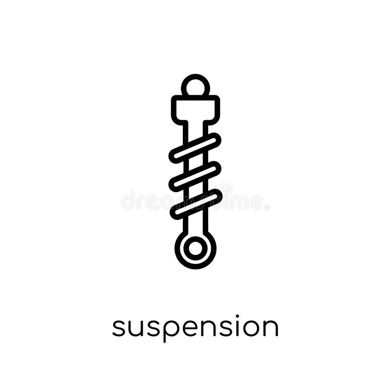 Car Suspension Linear Icon. Modern Outline Car Suspension Logo C Stock ...