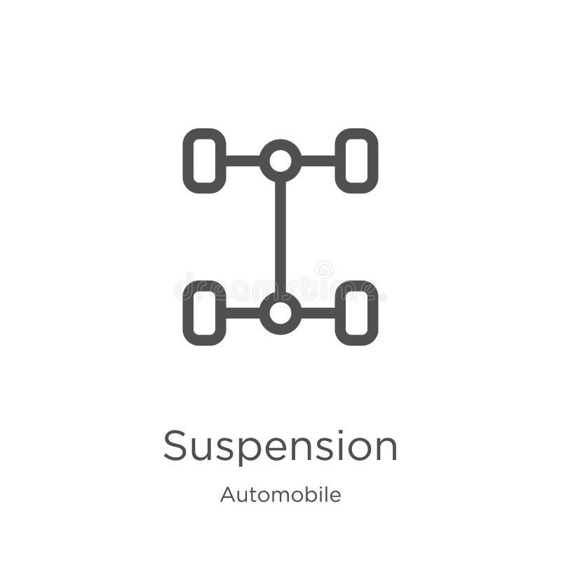 Suspension Icon Vector from Automobile Collection. Thin Line Suspension ...