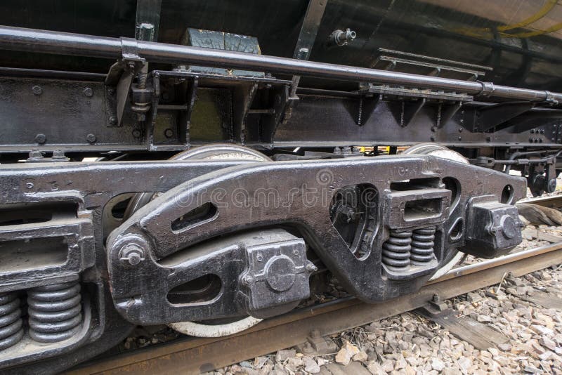 Old Train Suspension Detail Stock Photo - Image of metal, press: 38684536