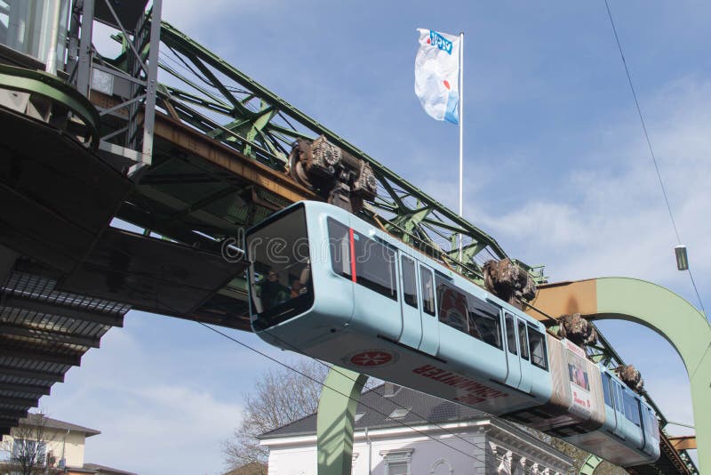 View of the Schwebebahn Floating Tram Editorial Photo - Image of modern ...