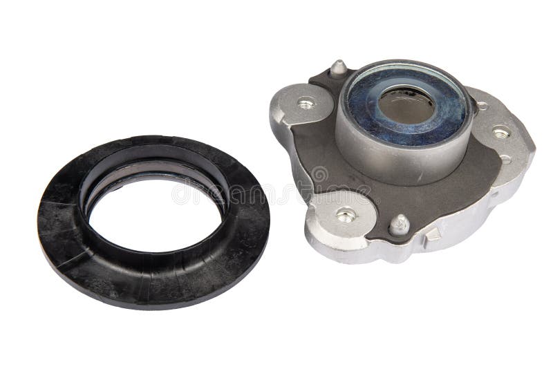 Suspension Strut Support Bearing Isolated on White Stock Photo - Image ...