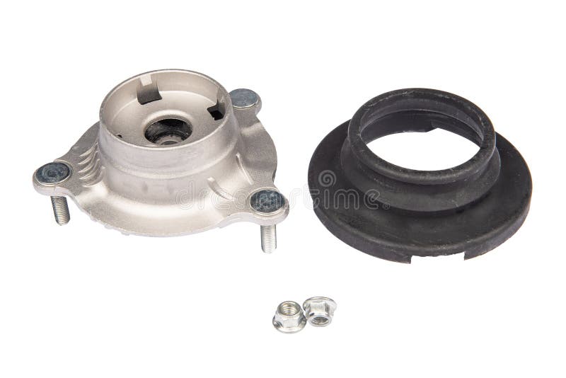 Suspension Strut Support Bearing Isolated on White Stock Photo - Image ...