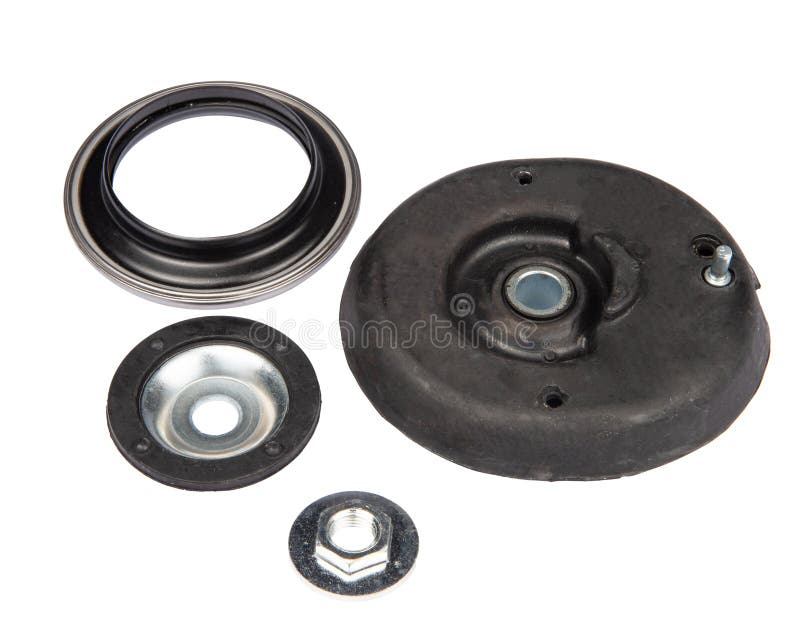 Suspension Strut Support Bearing Isolated on White Stock Image - Image ...