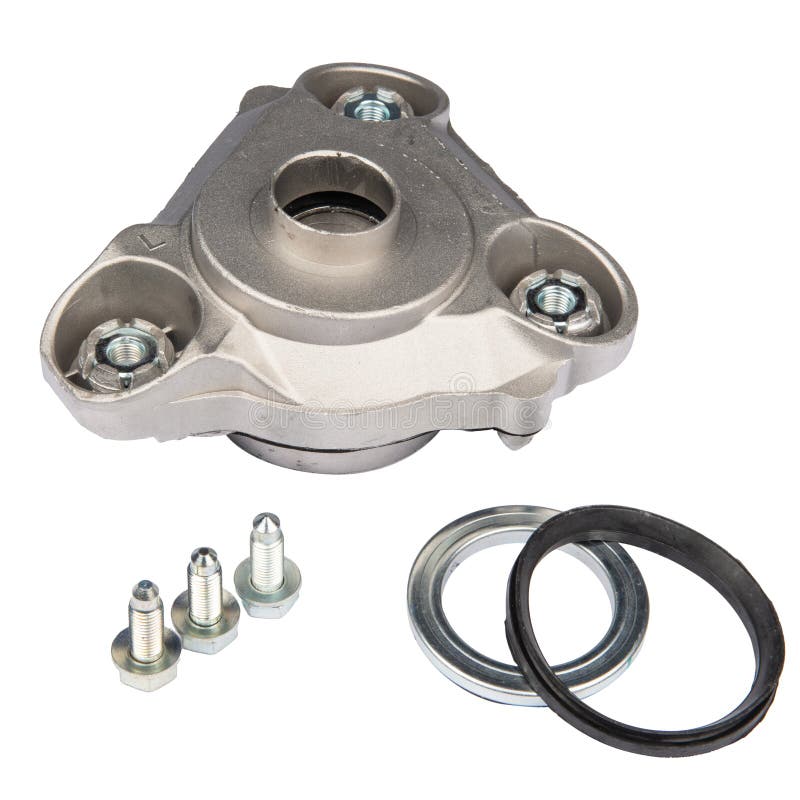 Suspension Strut Support Bearing Isolated on White Stock Photo - Image ...