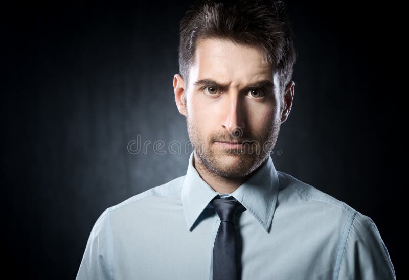 Suspicious businessman stock image. Image of camera, concentration ...