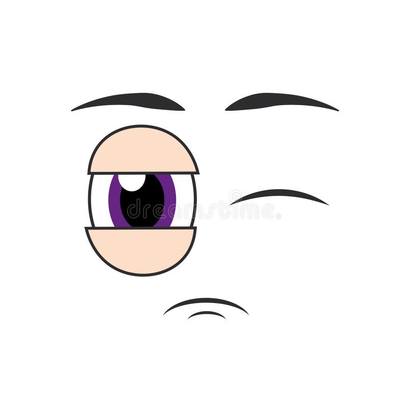 Suspicious Cartoon Face Vector. Vector Stock Illustration ...