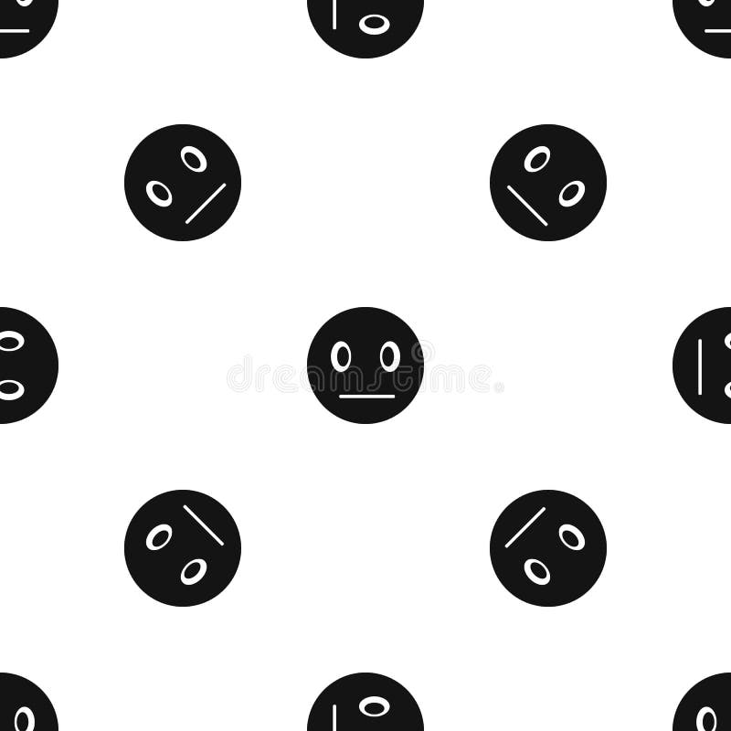 Suspicious Emotpattern Seamless Black Stock Vector - Illustration of ...