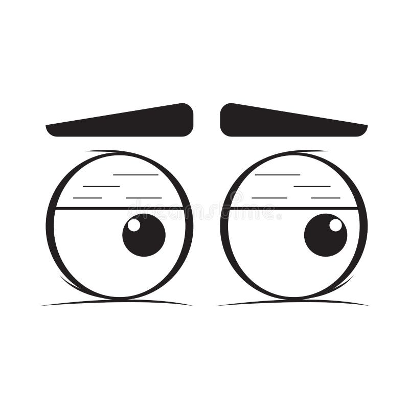 Suspicious eyes cartoon stock vector. Illustration of black - 132695048
