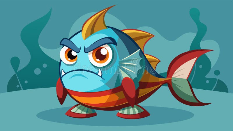 Suspicious Fish Character stock illustration. Illustration of ...