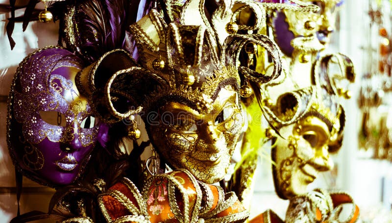 The Suspicious Grin of the Masks in the Night Stock Photo - Image of ...