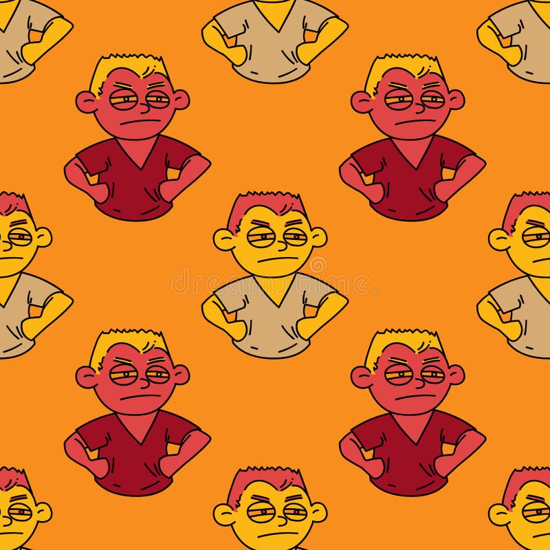 Suspicious Guy Seamless Pattern Stock Illustrations – 5 Suspicious Guy ...
