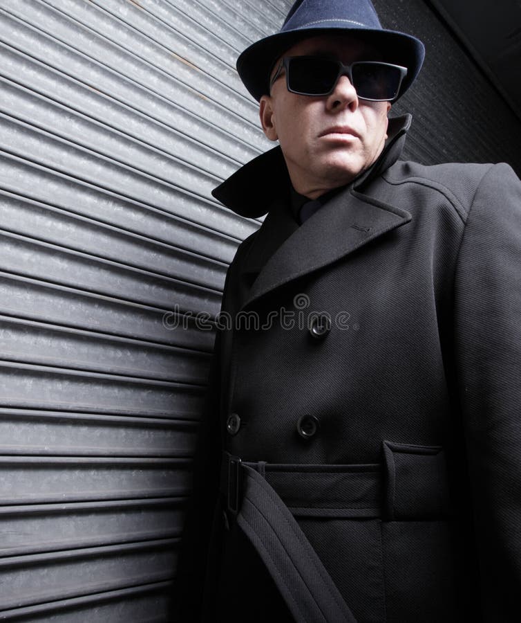Suspicious man stock image. Image of abstract, coat, person - 14107363