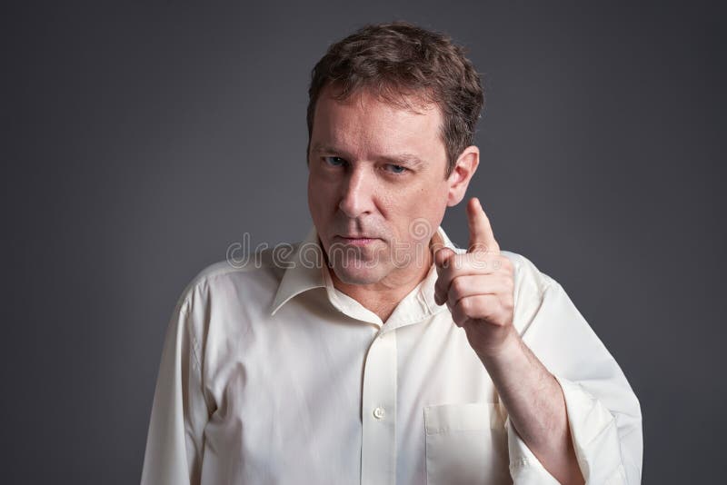 Suspicious man stock image. Image of studio, distrustful - 87845147