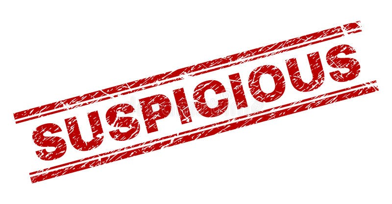 Grunge SUSPICIOUS Scratched Rectangle Stamp Seals Stock Vector ...