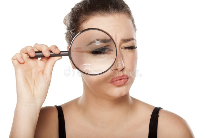 Suspicious woman stock image. Image of discovery, beauty - 96860403