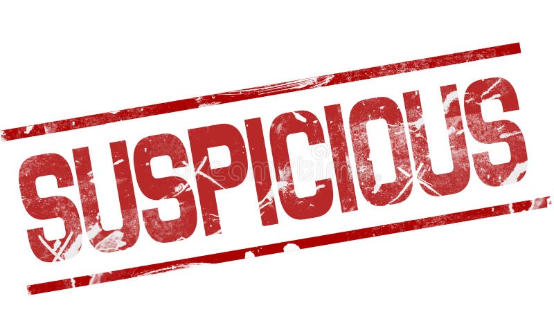 Suspicious Word between Red Line Stock Illustration - Illustration of ...