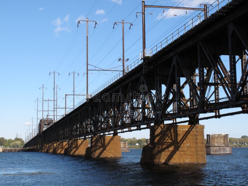 Susquehanna Railroad Bridge Stock Photo - Image of architecture, havre ...