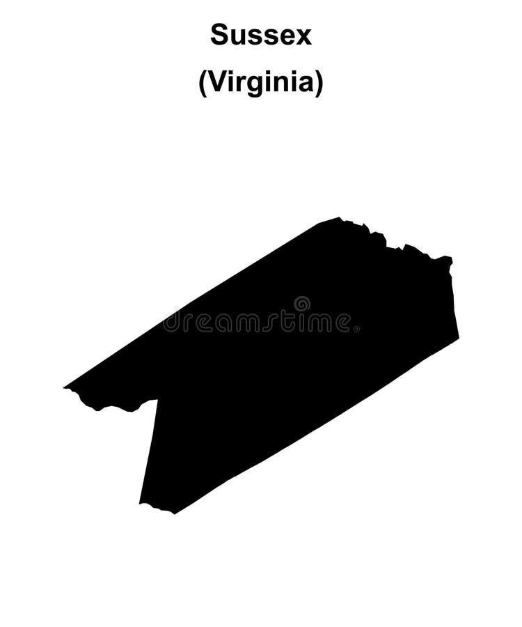 Sussex outline map stock vector. Illustration of empty - 361873697