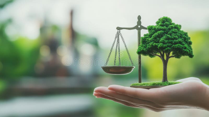 Sustainability and Balance, Symbolizing Environmental Harmony and ...