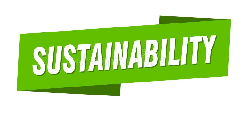 Sustainability Banner Template. Sustainability Ribbon Label Stock ...