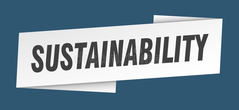 Sustainability Banner Template. Sustainability Ribbon Label Stock ...