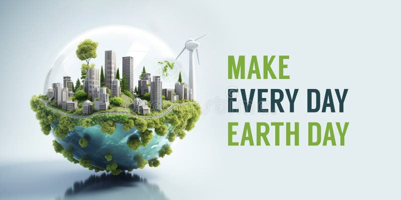 Sustainability Banner with Text Stock Illustration - Illustration of ...