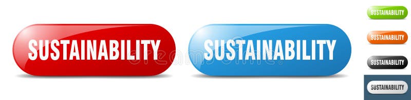 Sustainability Button on Keyboard Stock Illustration - Illustration of ...