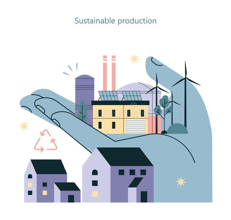 Sustainability Concept. Sustainable Production, Industry Development ...