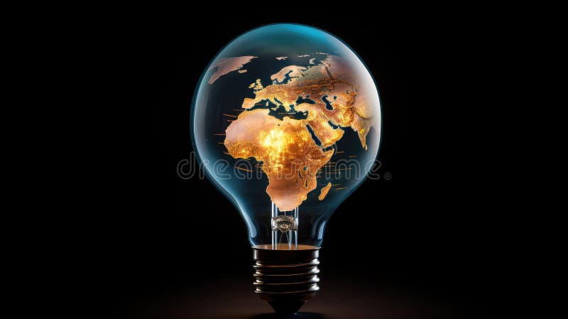 Sustainability Earth Light Bulb Stock Illustration - Illustration of ...