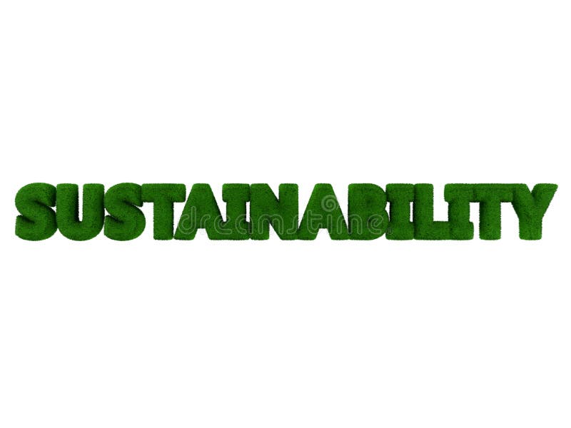 Sustainability Word Hang on the Banner Stock Illustration ...
