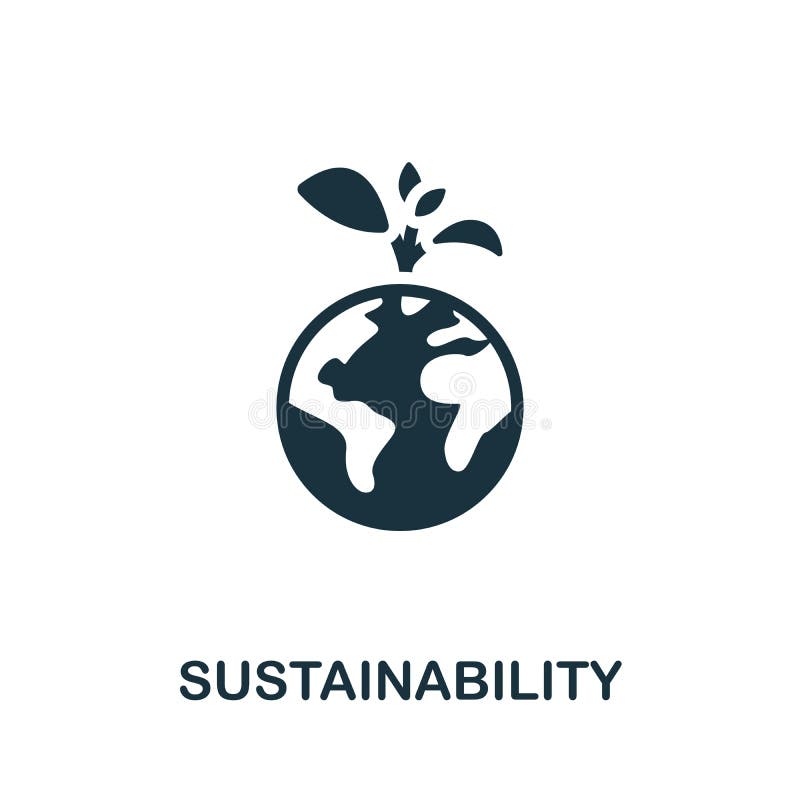 Sustainability Icon. Monochrome Simple Sustainability Icon for ...