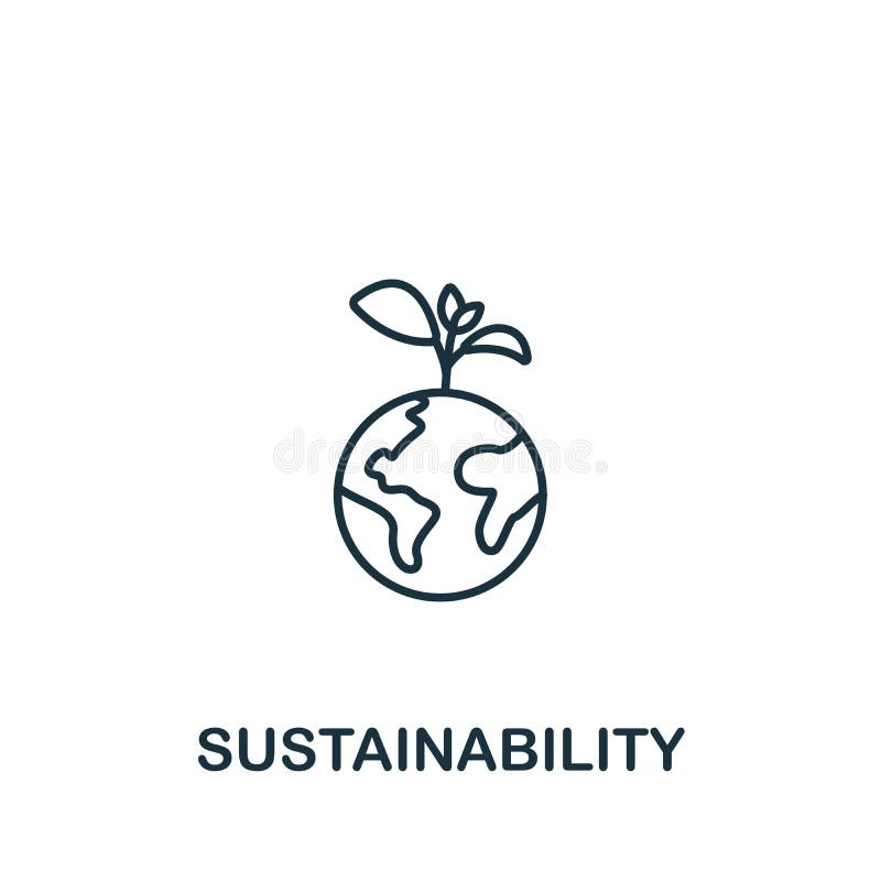 Sustainability Icon. Monochrome Simple Sustainability Icon for ...