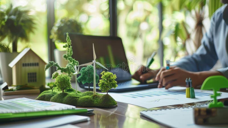 A Sustainability Project Model. AI Generated Stock Illustration ...