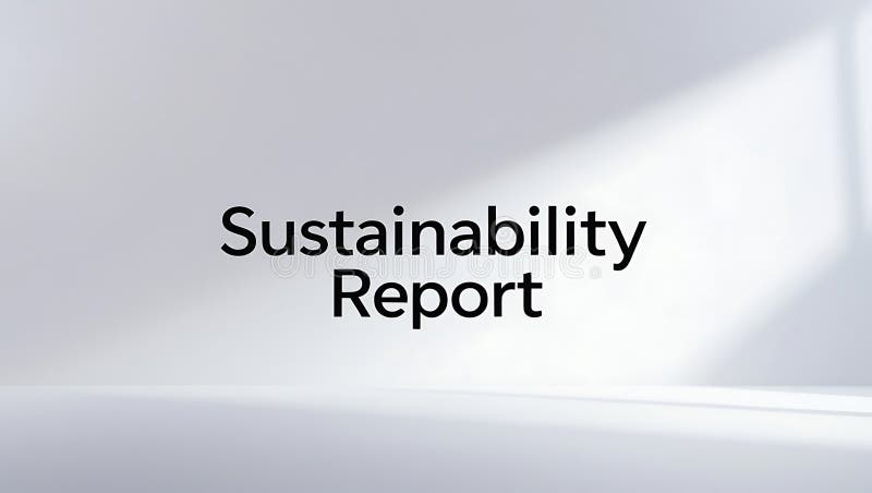 Sustainability Report Typography - Highlights Environmental Efforts and ...