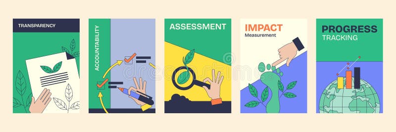 Sustainability Reporting Poster Shows Hands, Leaves, and Graphs ...