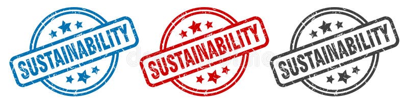 Sustainability Stamp. Sustainability Round Isolated Sign Stock Vector ...