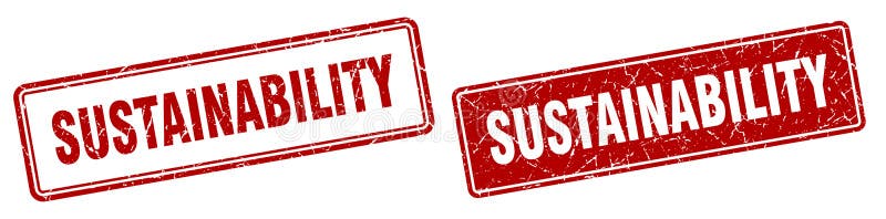 Sustainability Square Isolated Sign Set. Sustainability Stamp Stock ...