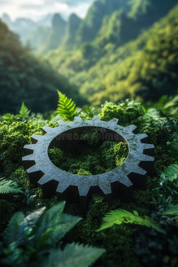 Sustainability Targets, 3D Illustration of a Gear System Representing ...